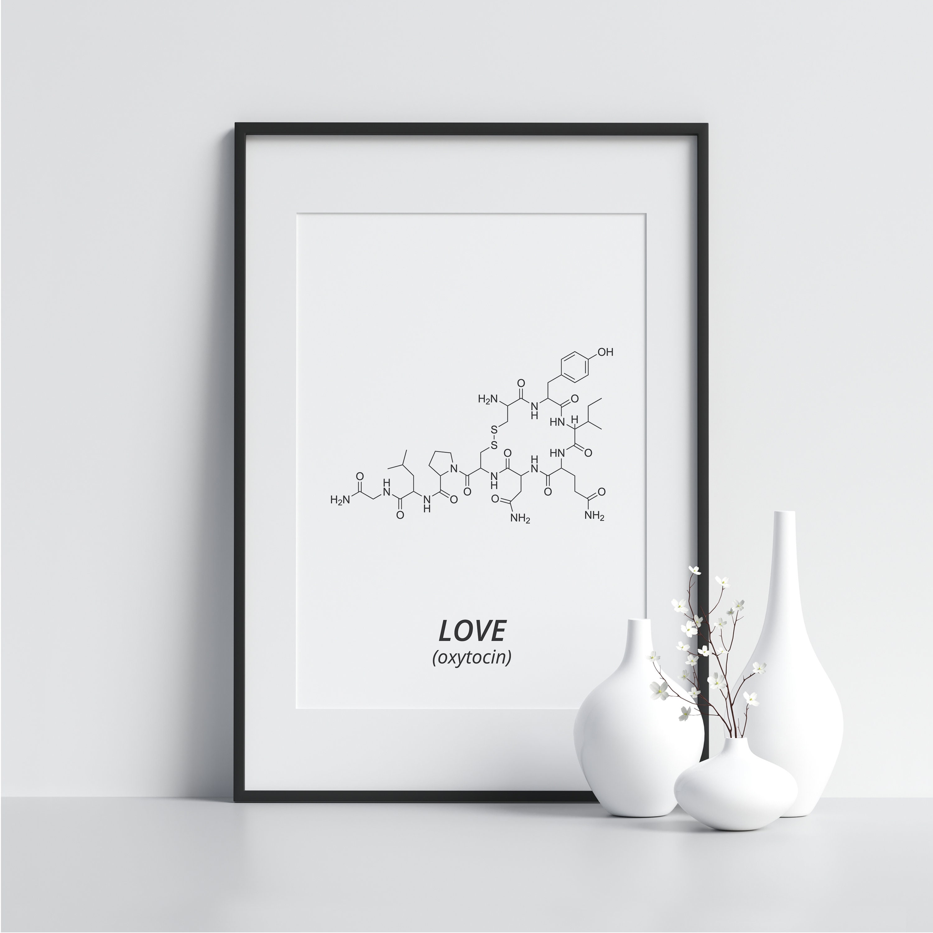 Love Molecule Poster Science Wall Decor Chemistry Art Nerd | Etsy