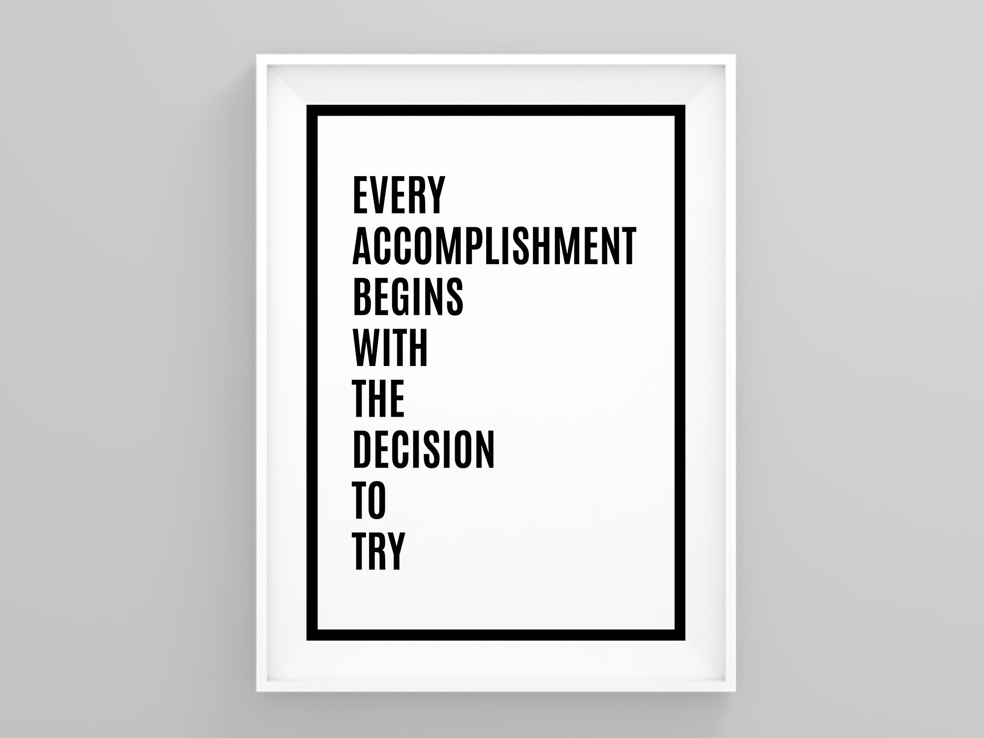 Every Accomplishment Begins With the Decision to Try Fitness - Etsy