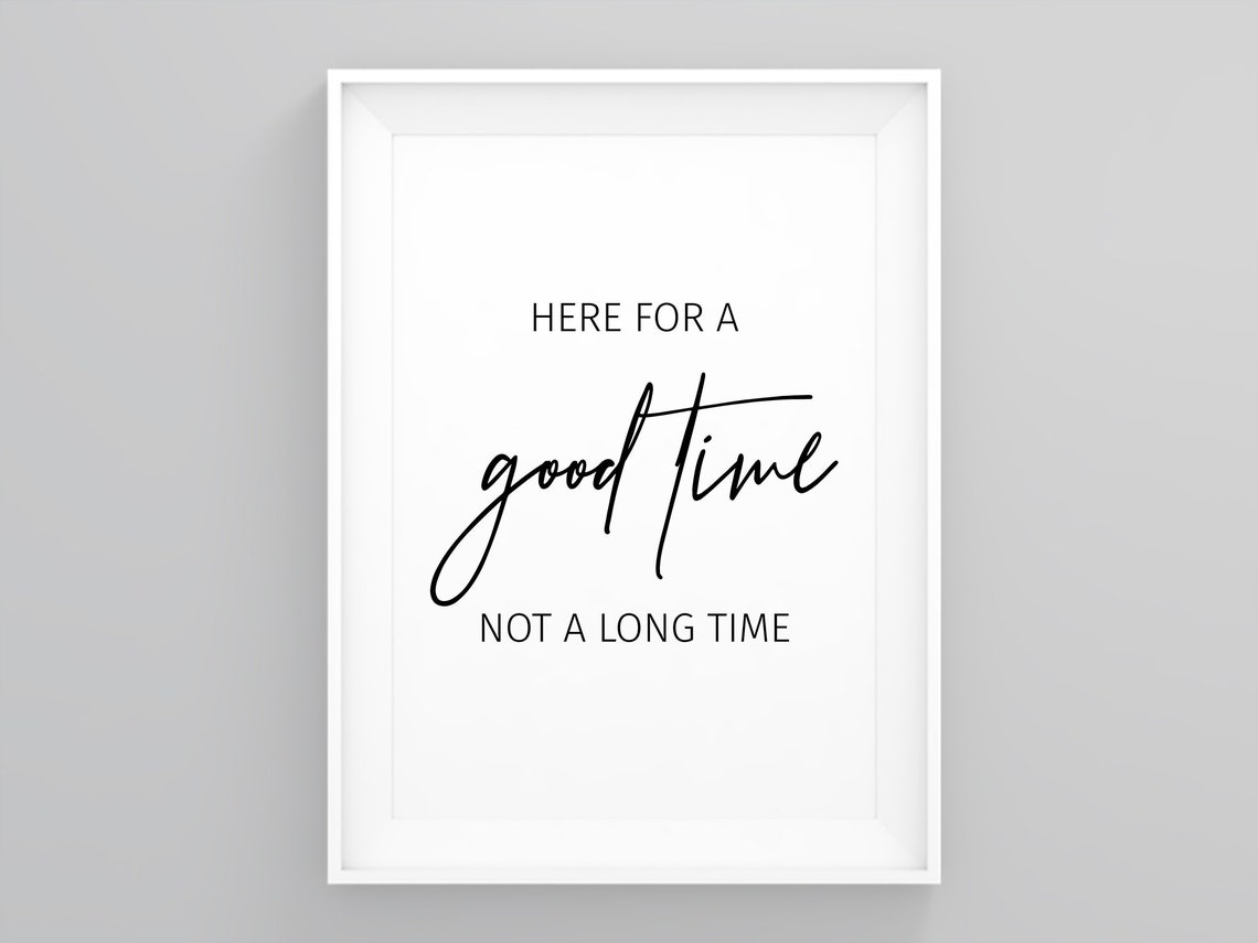 Here for A Good Time Not A Long Time Feminist Gift Fashion | Etsy