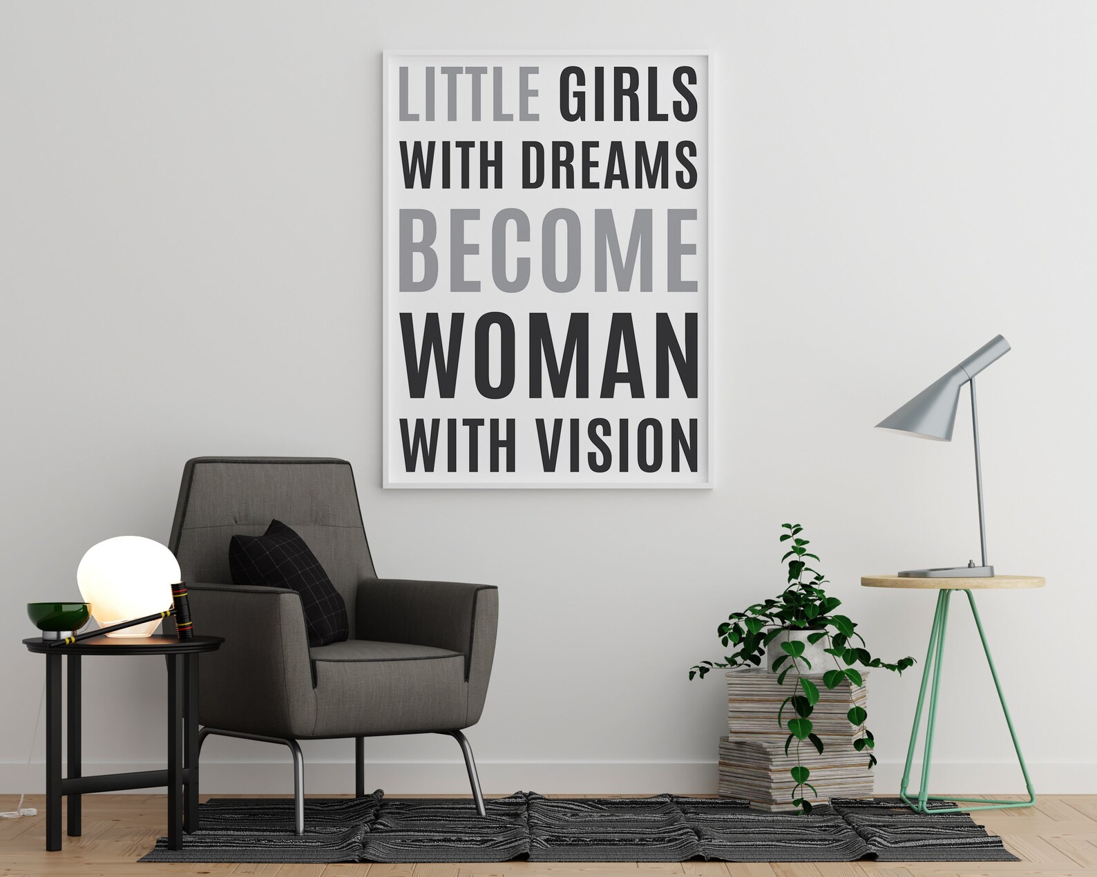 Little Girls With Dreams Become Woman With Vision Feminist | Etsy