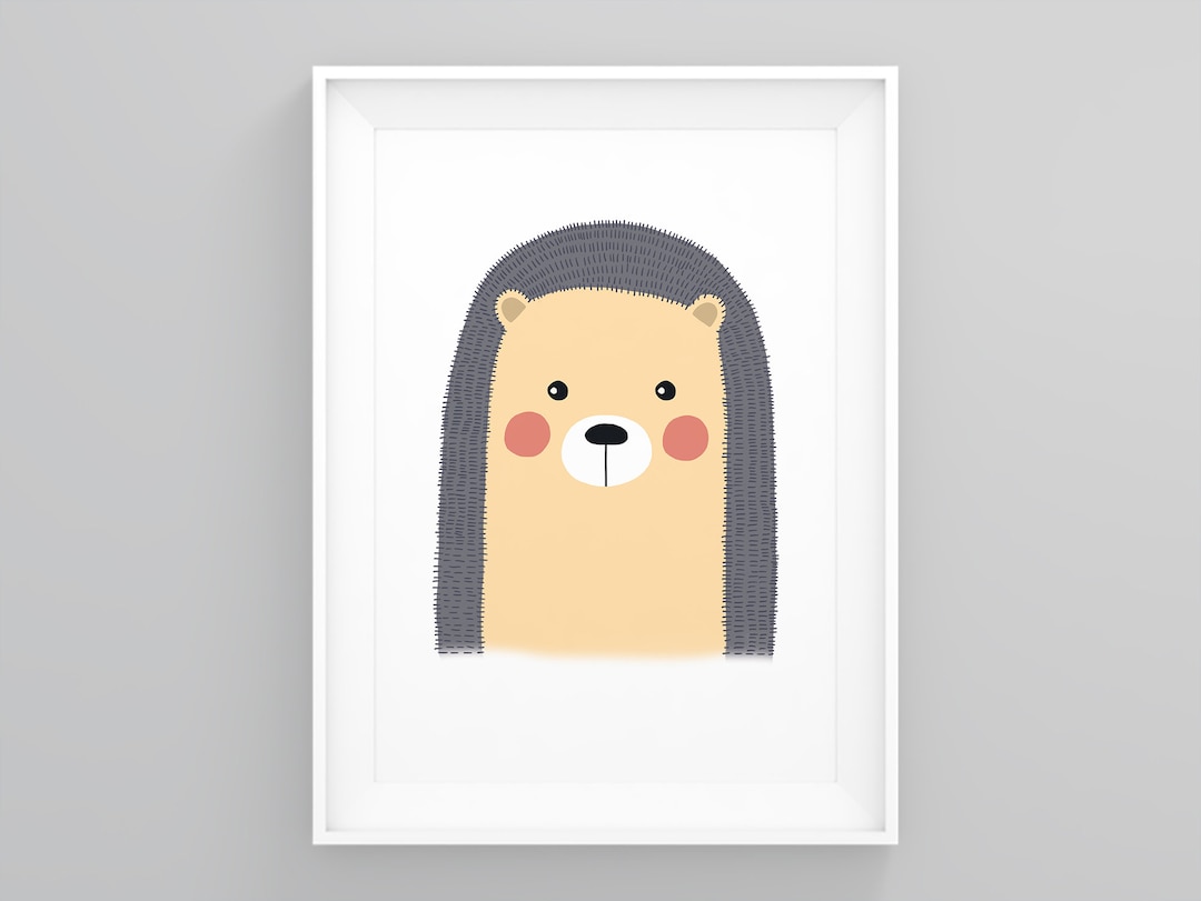 Hedgehog Nursery Art, Woodland Print, Woodland Decor, Childrens ...