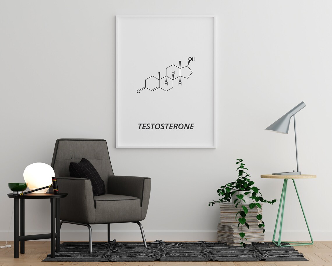 Testosterone Molecule Wall Art Educational Art Genetic Code | Etsy