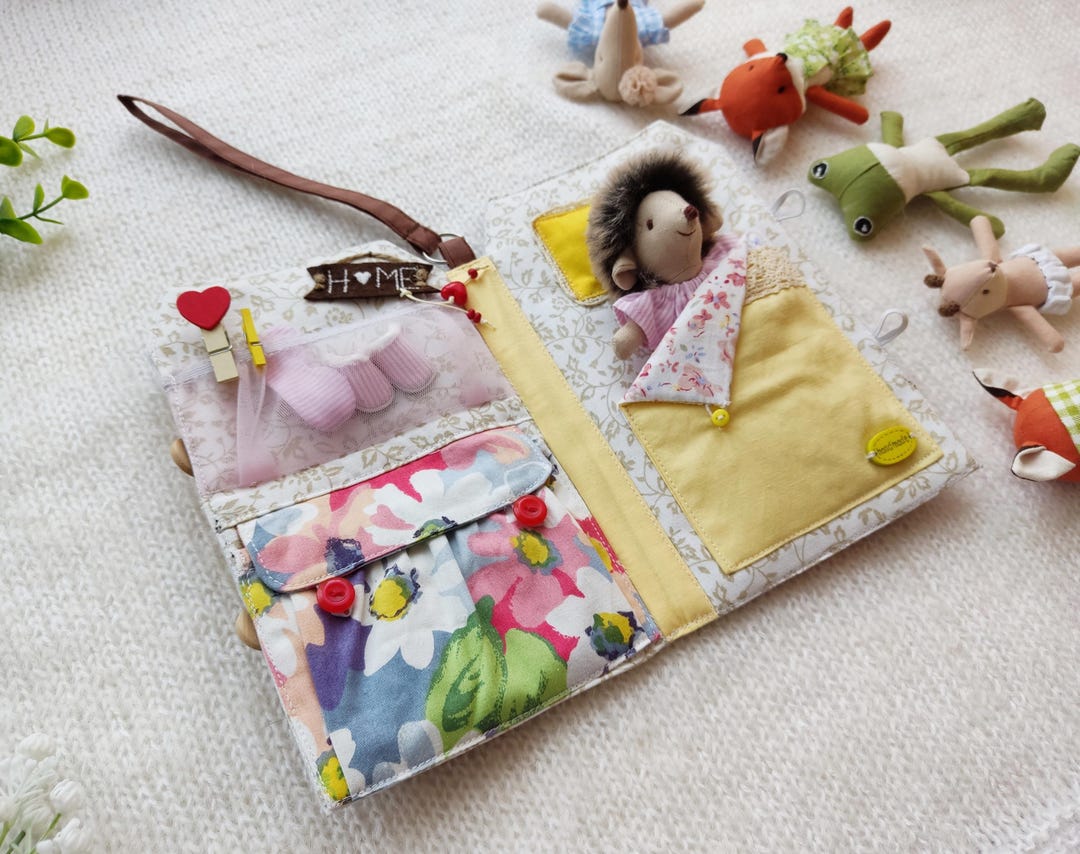 Travel Carrycot for Miniature Stuffed Hedgehog Toy / Sleeping Bag for ...