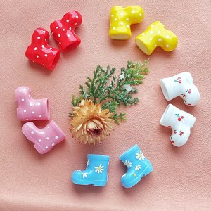 Sky Blue Rain Boots With Daisy Motif for Maileg Mouse Big and Little ...