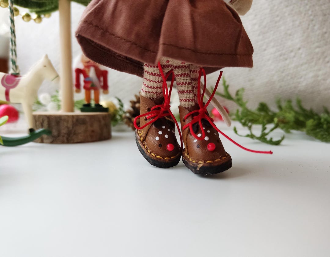 Brown Deer Boots for Maileg Mouse Big or Little Sister on Christmas ...