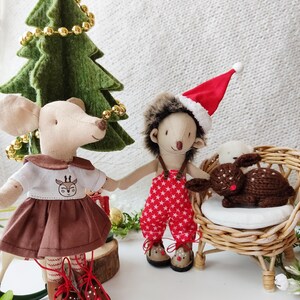 Tiny Deer Boots for Maileg Mouse on Christmas / Size for Big, Little ...