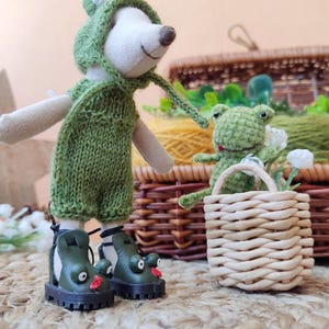 Frog Clothes Set for Little Sister Maileg Mouse, Toad Hat for Big ...