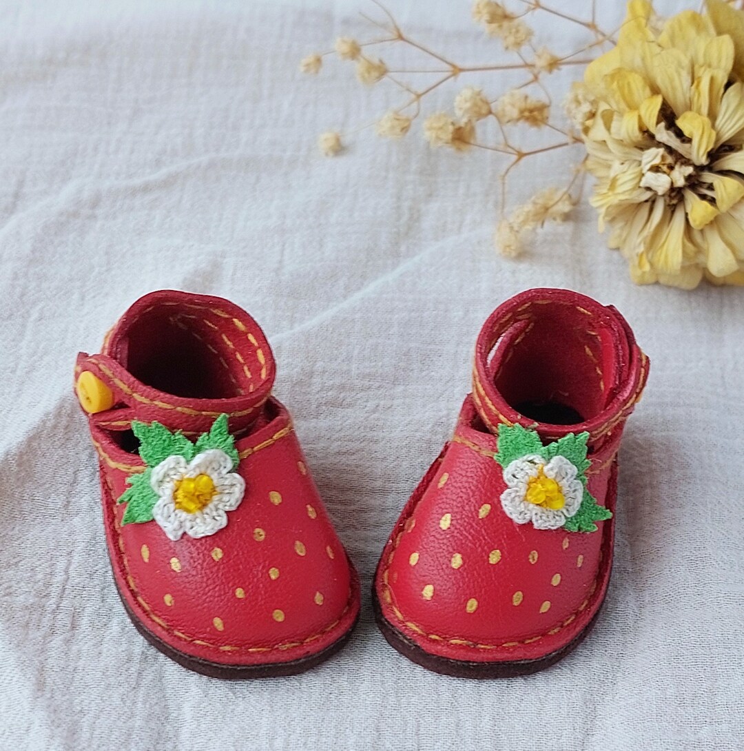 Ruby Red Siblies Strawberry Shoes, Red Sandals for Easter Clothes / PRE ...