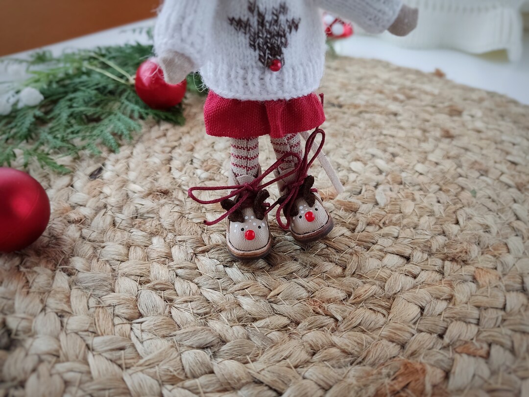 Tiny Deer Boots for Maileg Mouse on Christmas / Size for Big, Little ...