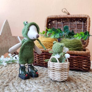 Frog Clothes Set for Little Sister Maileg Mouse, Toad Hat for Big ...