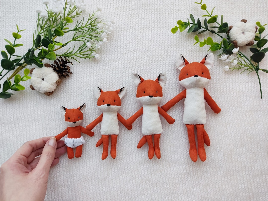 The Foxwood Fox Family by Bannannabears: Stuffed Red Fox Dolls for ...