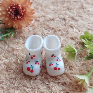 Sky Blue Rain Boots With Daisy Motif for Maileg Mouse Big and Little ...