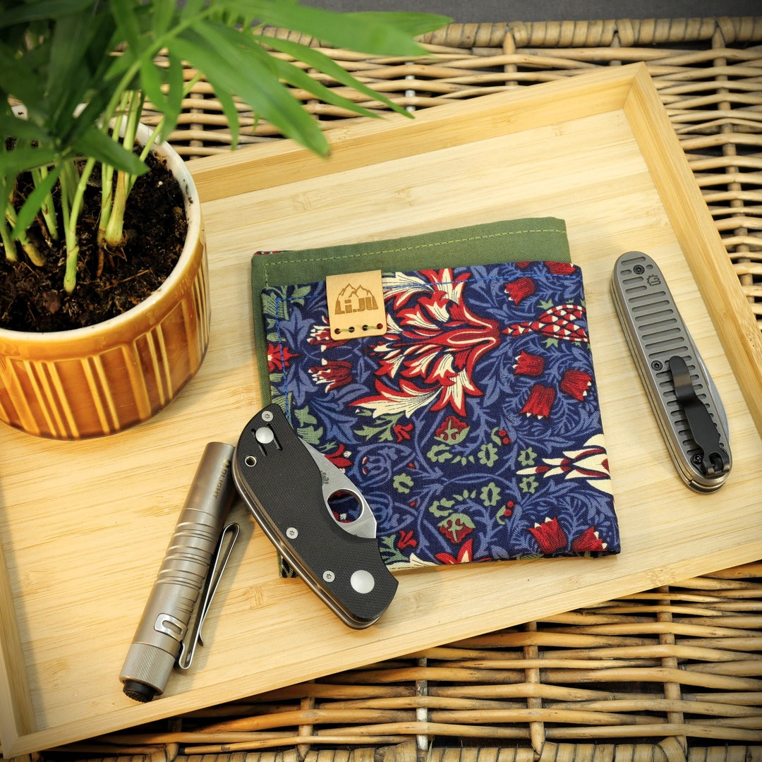 HANDKERCHIEF EDC HANK Ornaments blue/red Hand-sewn Edc Hank Made of ...