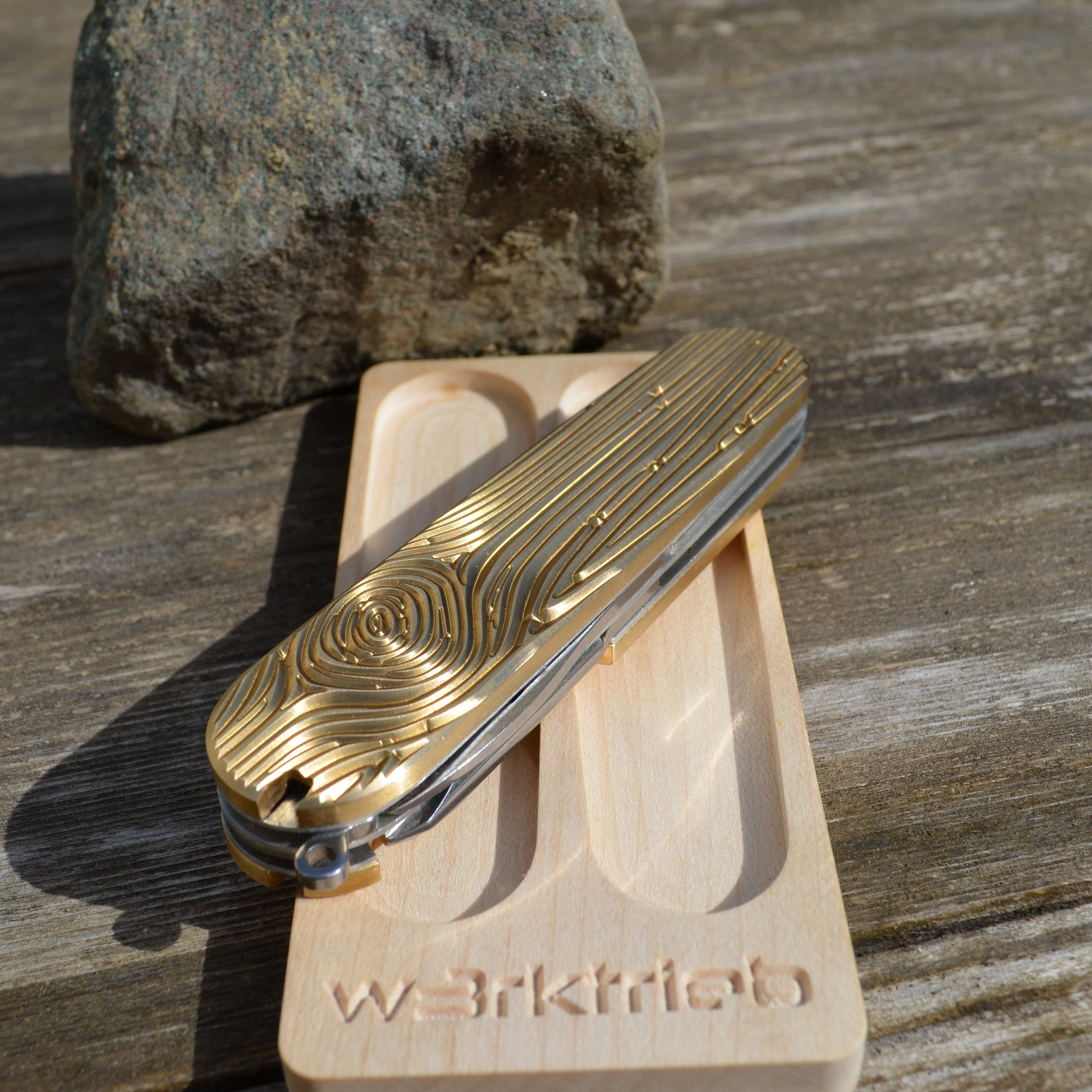 Handle Scales or Mounted Pocket Knife BRASS WOOD Wooden - Etsy