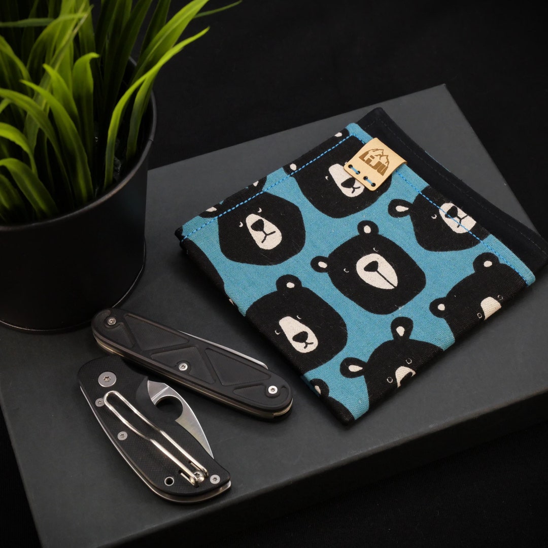 HANDKERCHIEF - EDC - HANK - Grumble Bear - Hand-sewn Edc Hank, Japanese ...
