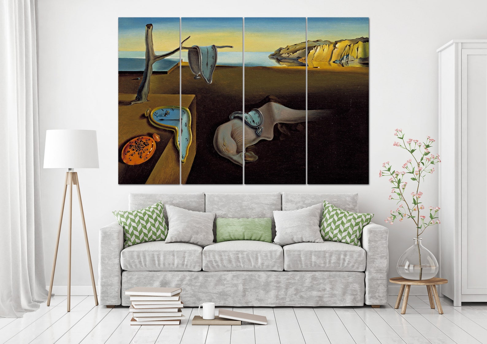 Melting clocks Salvador Dali wall art The Persistence of | Etsy