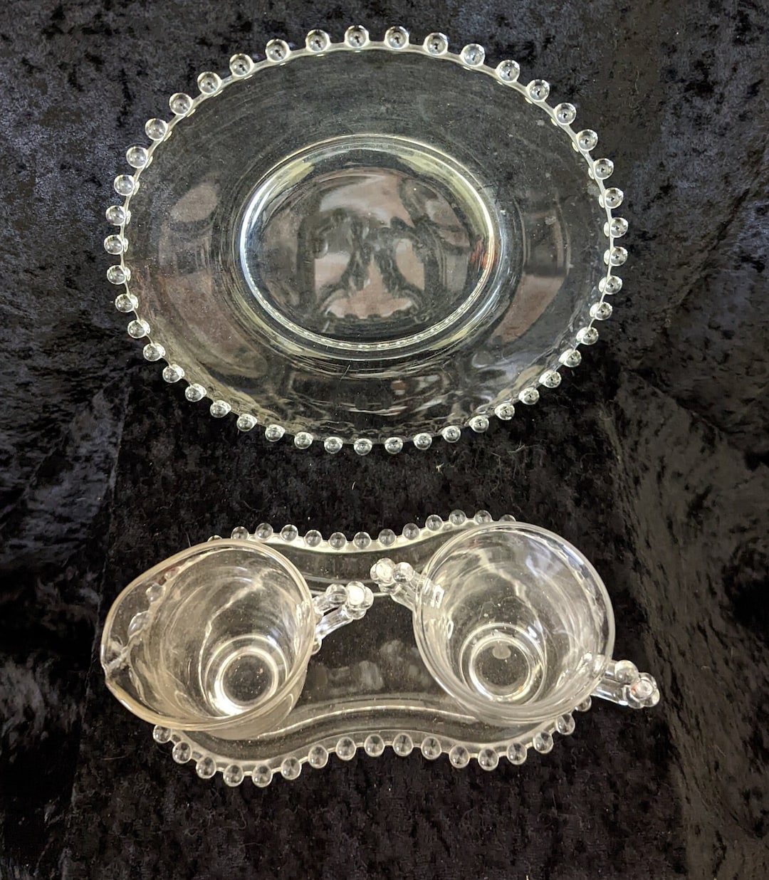 Vintage Imperial Candlewick Cake Plate and Sugar Creamer Set - Etsy