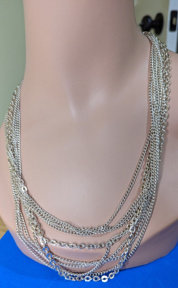 Vintage silver plated rope - Gem