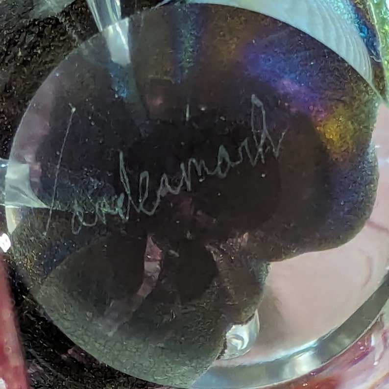 Vandermark Signed Art Glass Paperweight Approximately 3-4 Inches - Etsy
