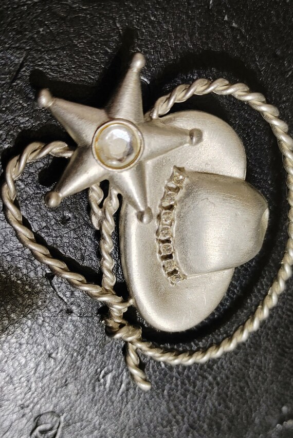 Incredibly Beautiful And Rare Cowgirl Pin Fashion Sil… Gem