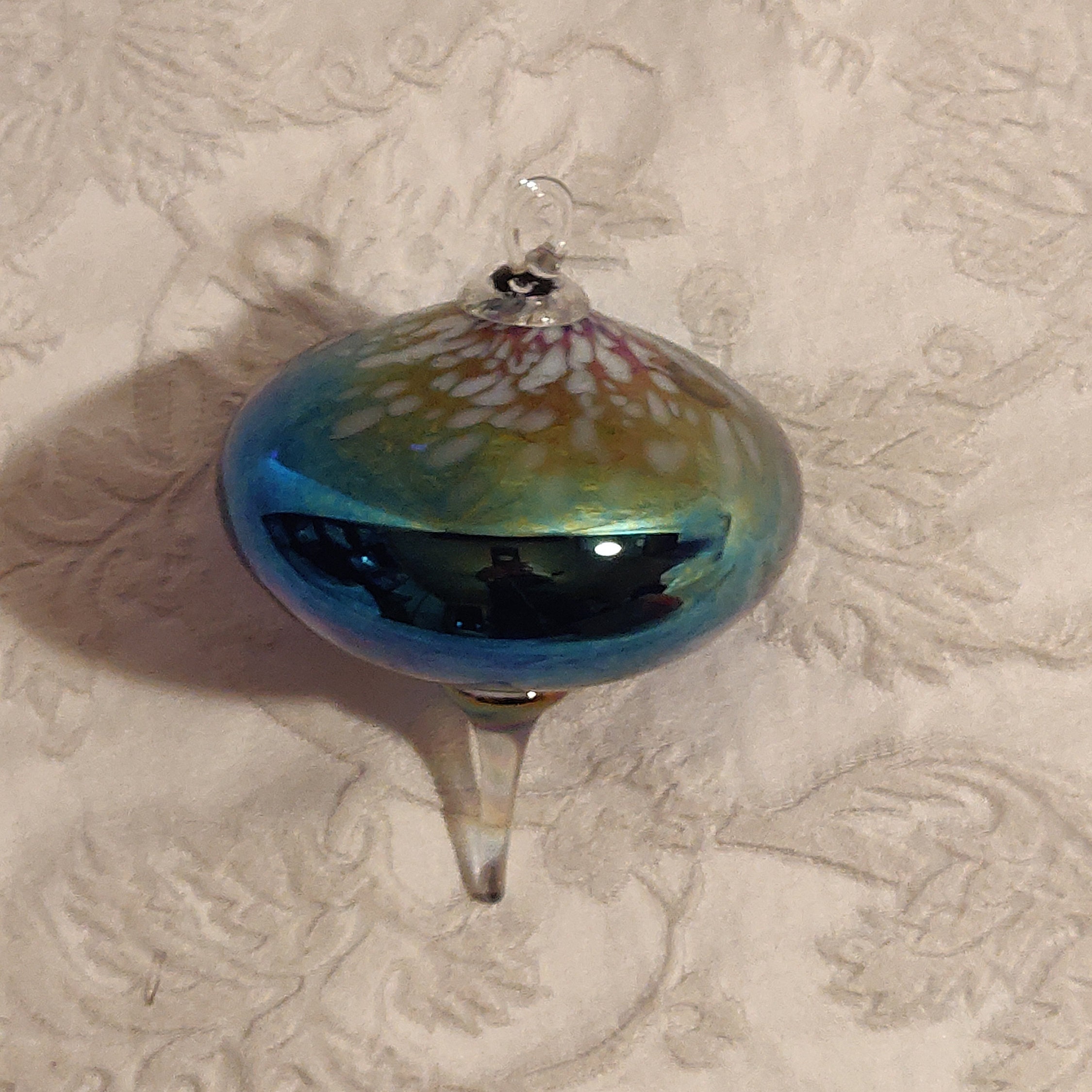 The Barn Vintage Blown Glass Bulb Ornament incredible Art | Etsy