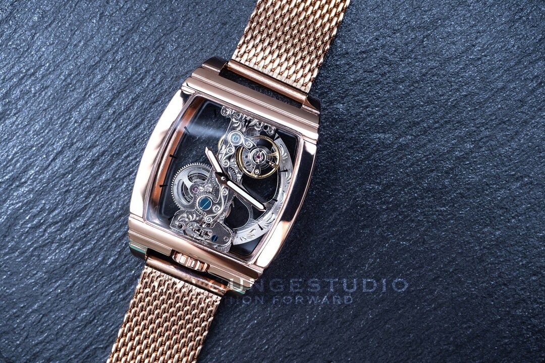 Automatic Mechanical Skeleton Bridge Movement Wrist Watch Luminous ...