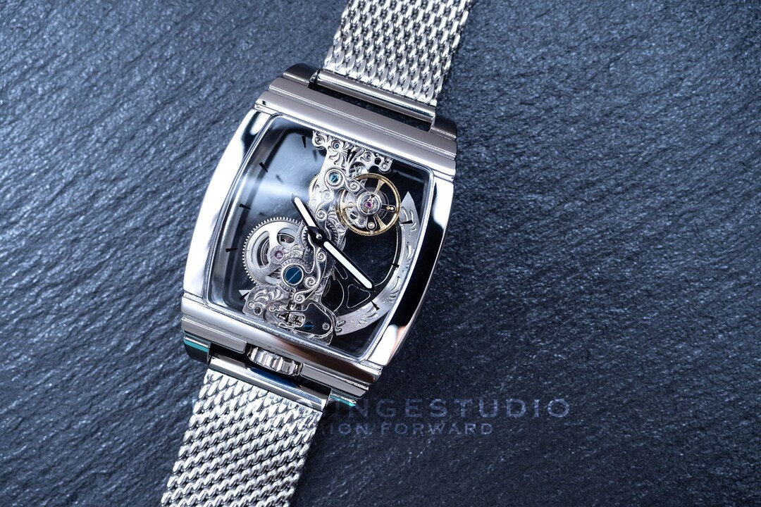 Automatic Mechanical Skeleton Bridge Movement Wrist Watch Luminous ...
