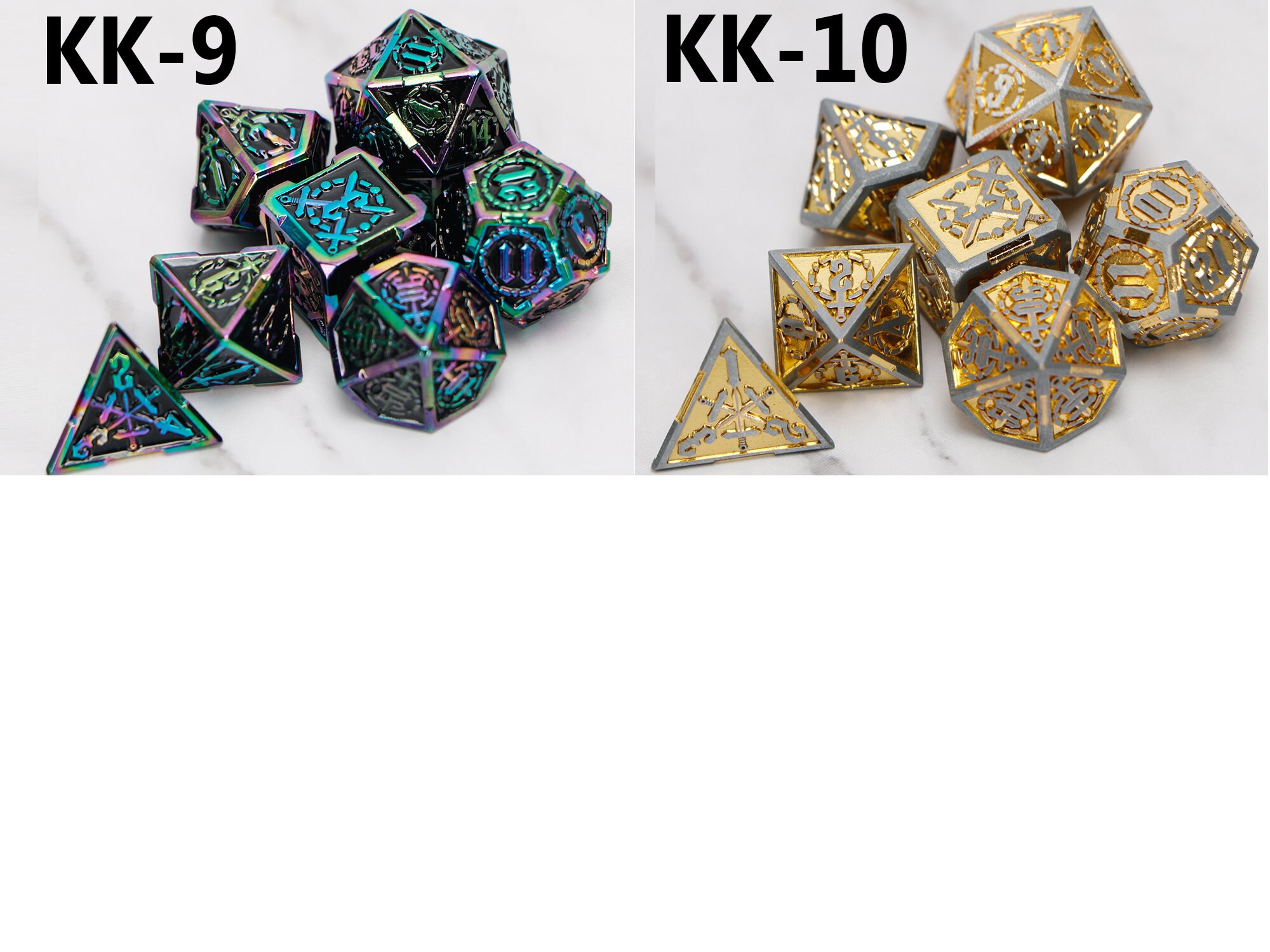 Dnd Dice Set D&d Dice Metal Dice Set Rpg Dice Polyhedral | Etsy