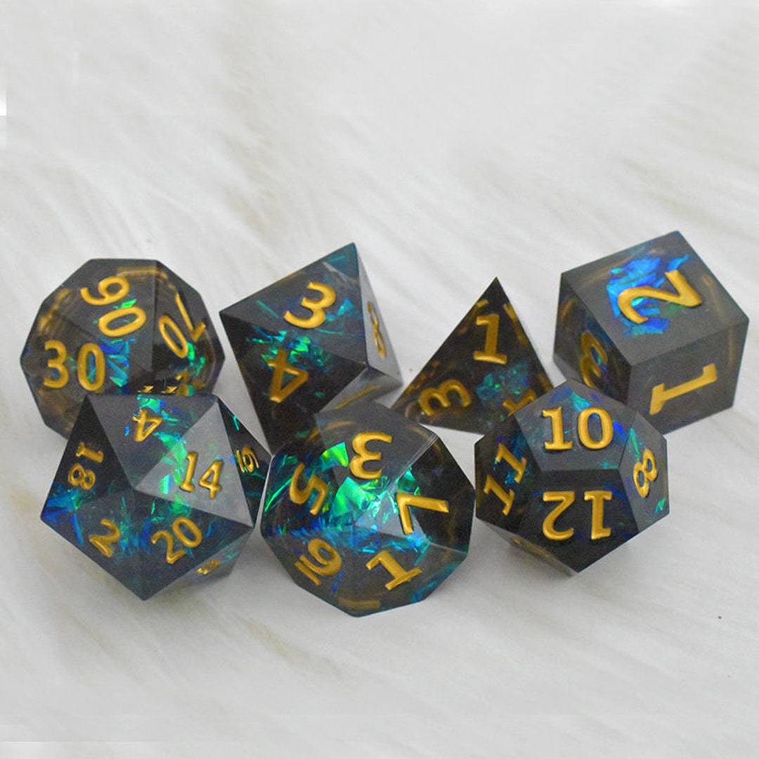 Resin Dice Dice Set Dungeon and Dragon New Resin Sharp Corner - Etsy