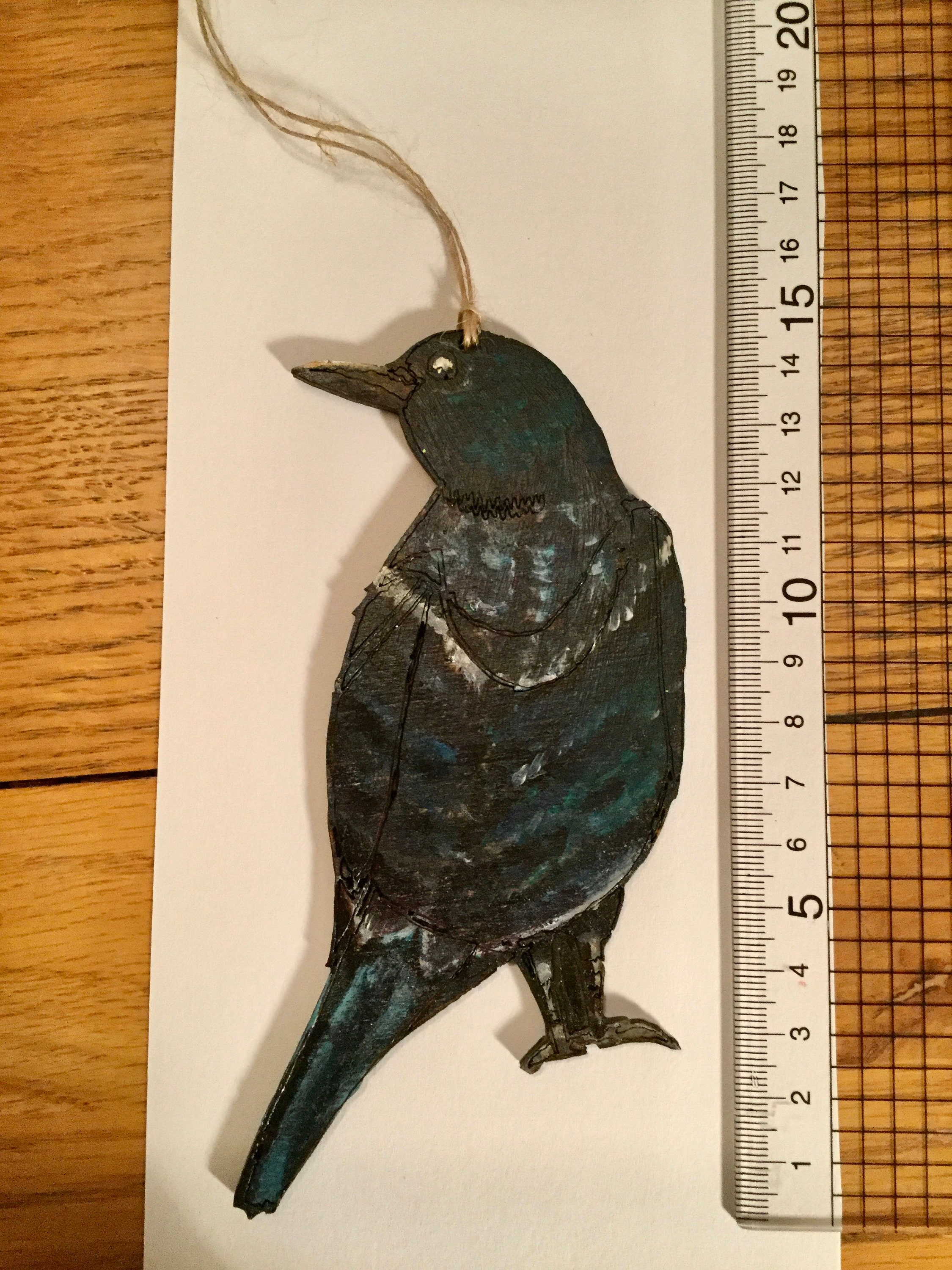 Cheeky Magpie Wooden Laser Cut, Hanging Ornament, Cut From Original ...