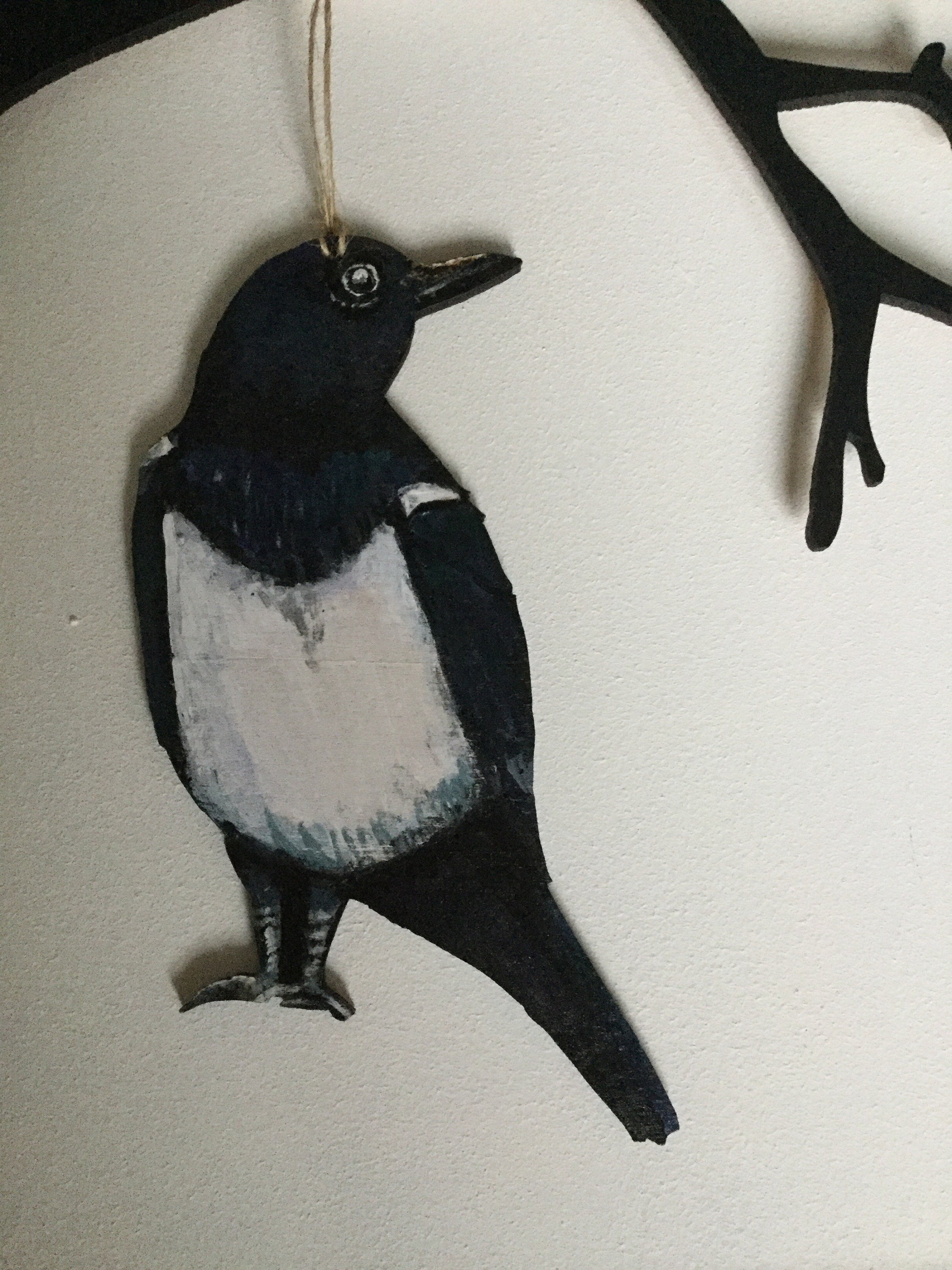 Cheeky Magpie Wooden Laser Cut, Hanging Ornament, Cut From Original ...