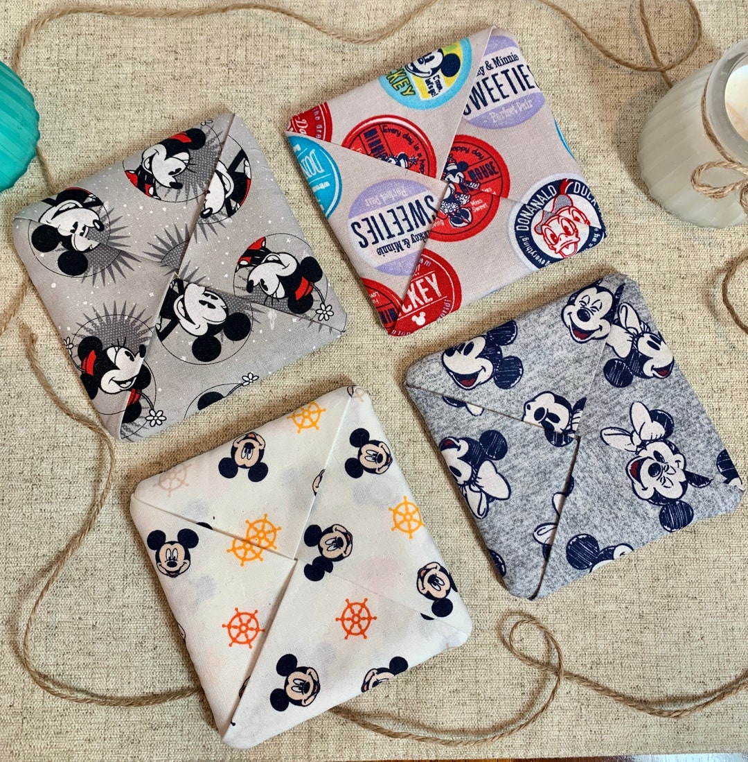 Mickey Mouse Fabric Coasters Set of 4 - Etsy