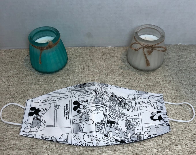 Mickey Mouse Comic Adult Face Mask With Flannel Filter - Etsy