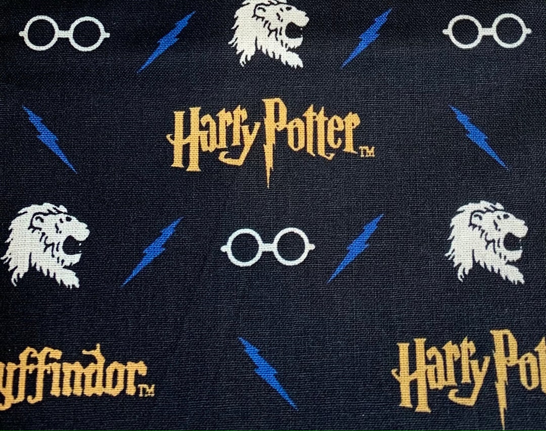Harry Potter Logo and Symbols 100% Cotton Fabric - Fat Quarter 18in X ...