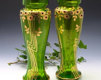 Harrach Glass Vase - Etsy