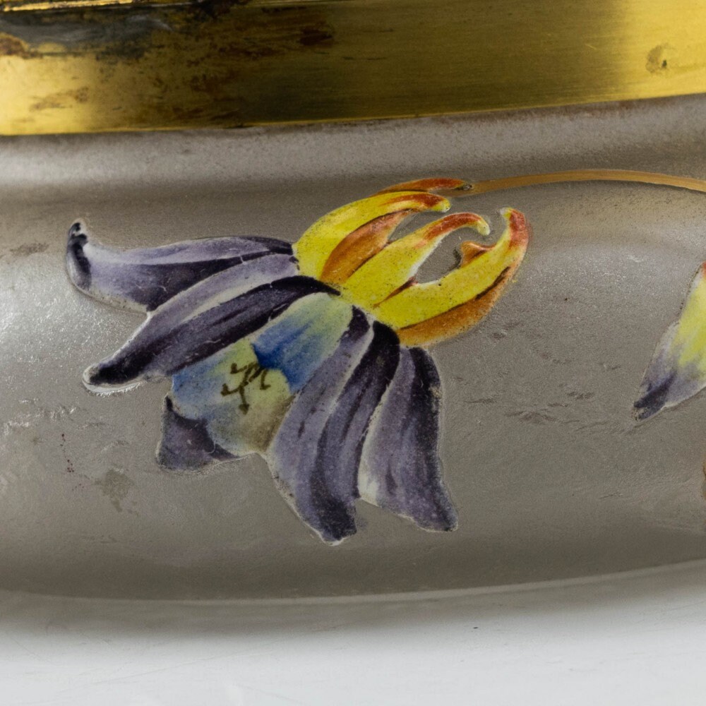 Legras Trinket Box With Orivit Gilded Pewter Cover C1910 - Etsy UK