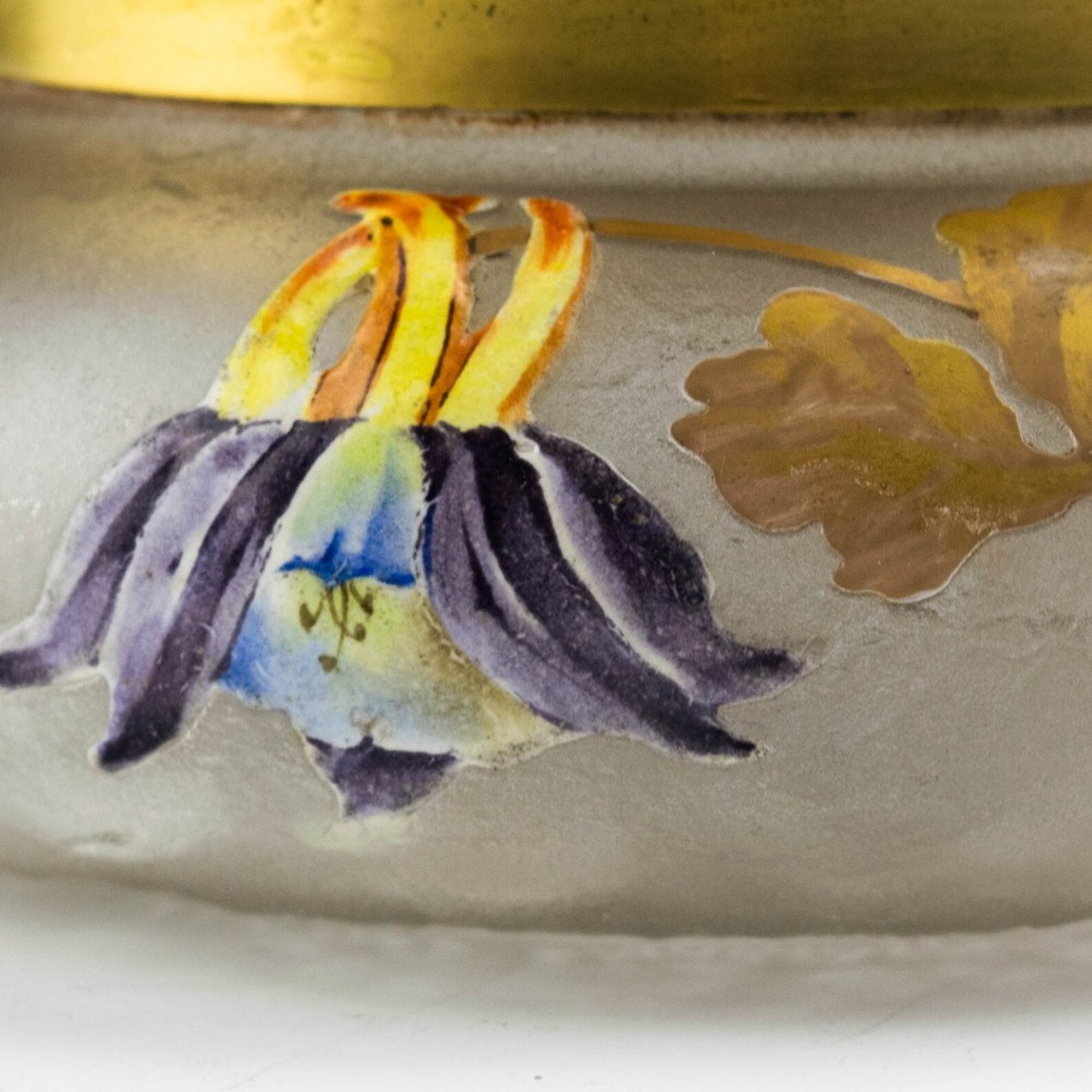 Legras Trinket Box With Orivit Gilded Pewter Cover C1910 - Etsy UK