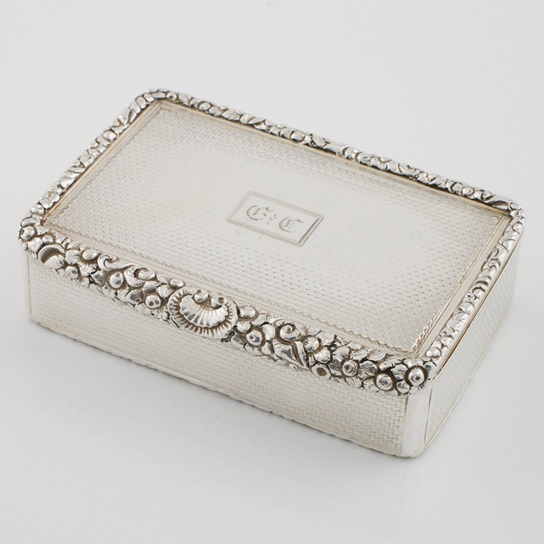 Sterling Silver-gilt Table Snuff Box London 1821 - Etsy
