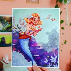 PRINT Zelda Mermaid legend of Zelda Mermay 2020 Erikathegoober ...