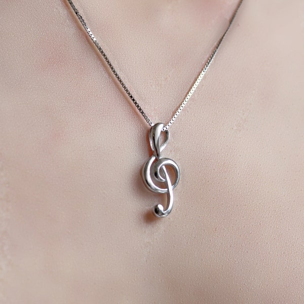 Music Note Necklace - Etsy