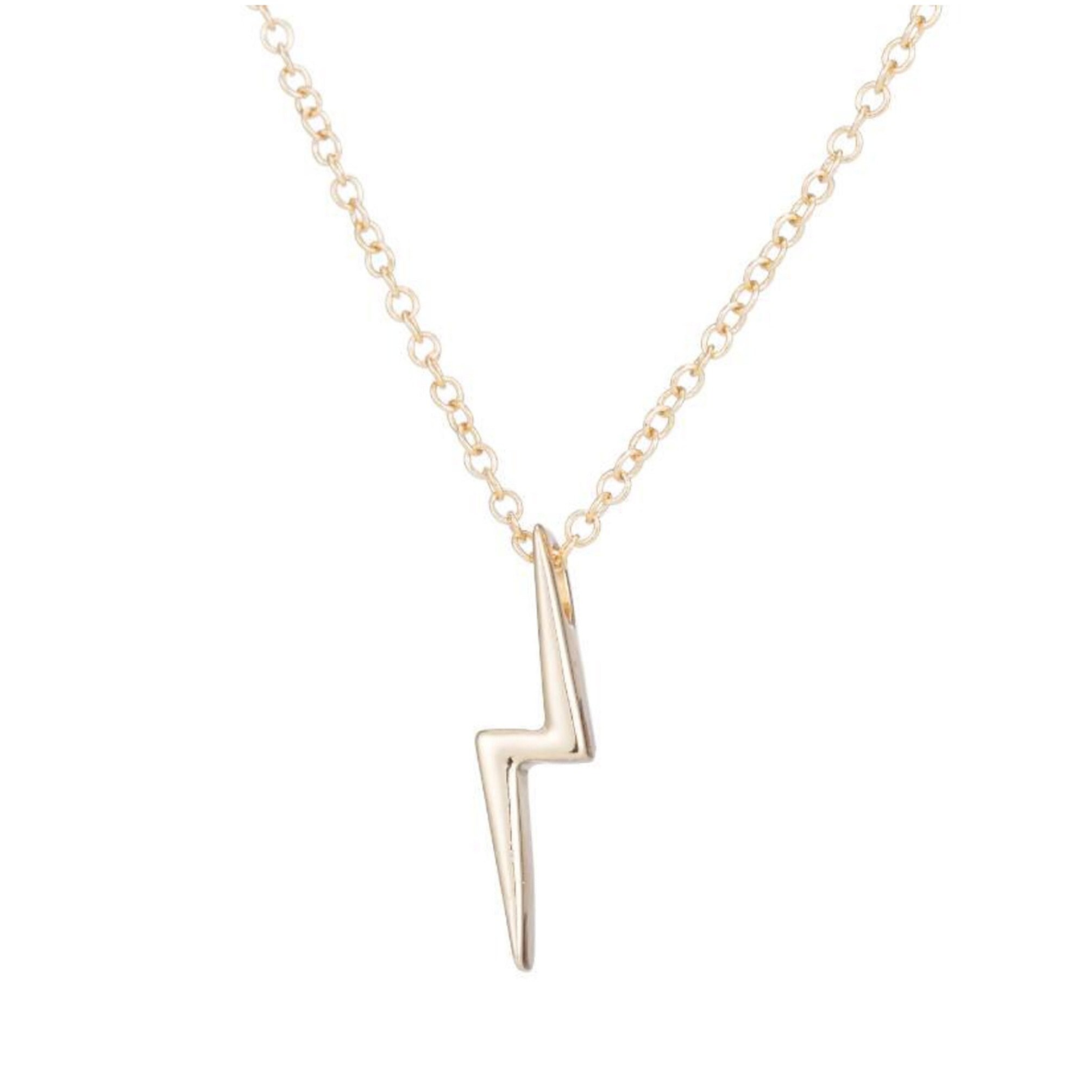 Silver or Gold Plated Lightning Bolt Flashlight Necklace - Etsy Ireland