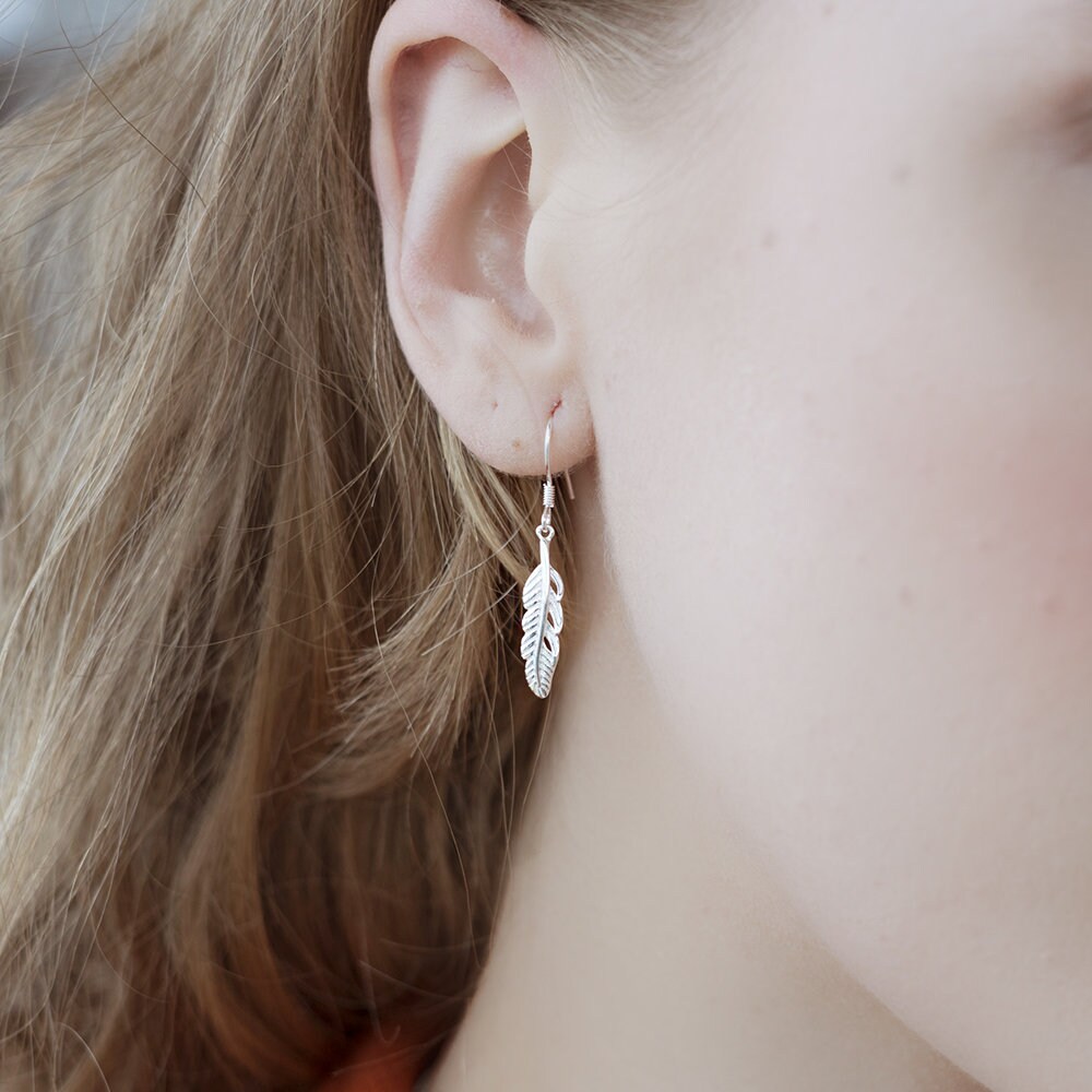 925 Sterling Silver Floating Feather Necklace Freedom Bird | Etsy