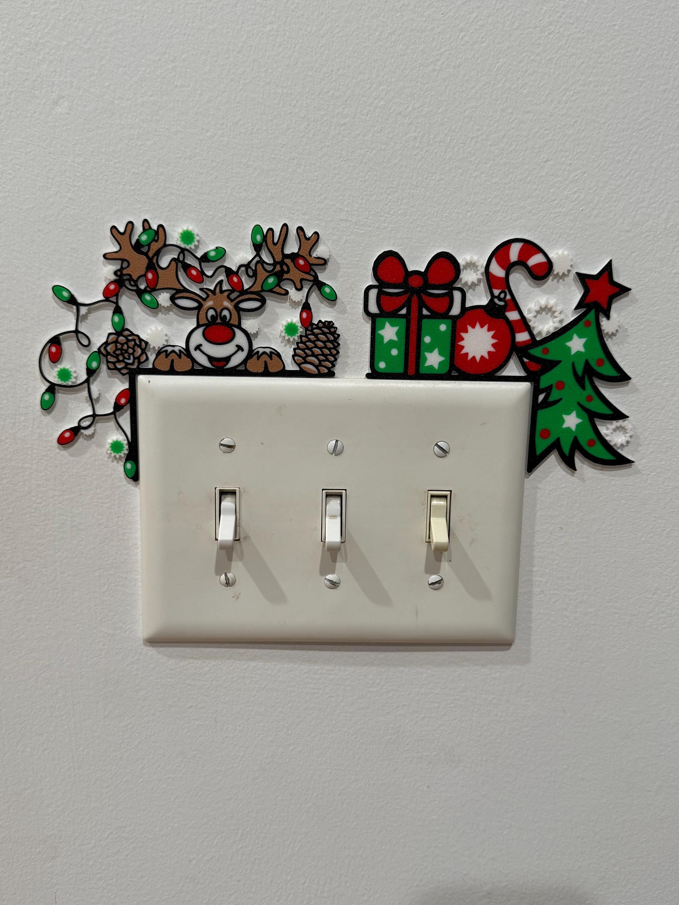 3D Printed Christmas Light Switch Decorations | Festive Home Decor - Etsy