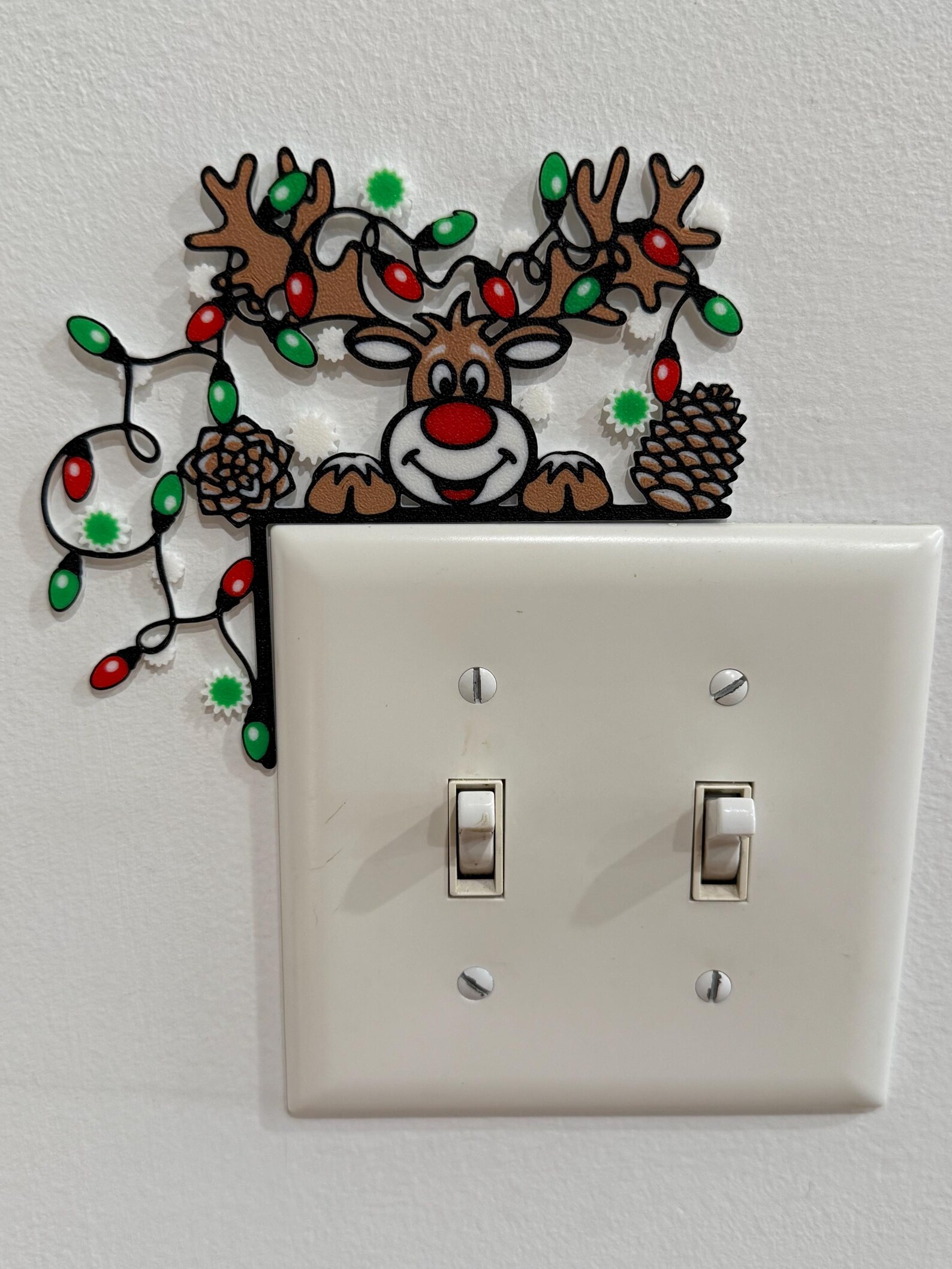 3D Printed Christmas Light Switch Decorations | Festive Home Decor - Etsy