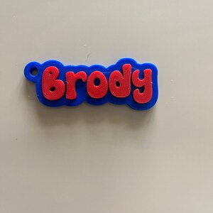 Personalized 3D Printed Name Tag | Custom Bag Tag - Etsy