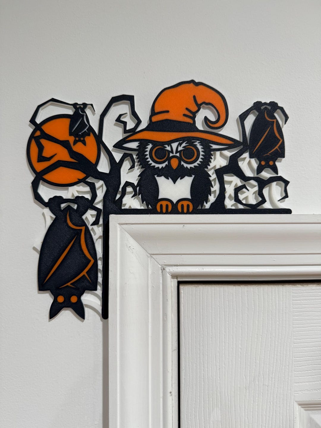 3D Printed Halloween Owl Door Corner Decoration | Spooky Home Decor - Etsy