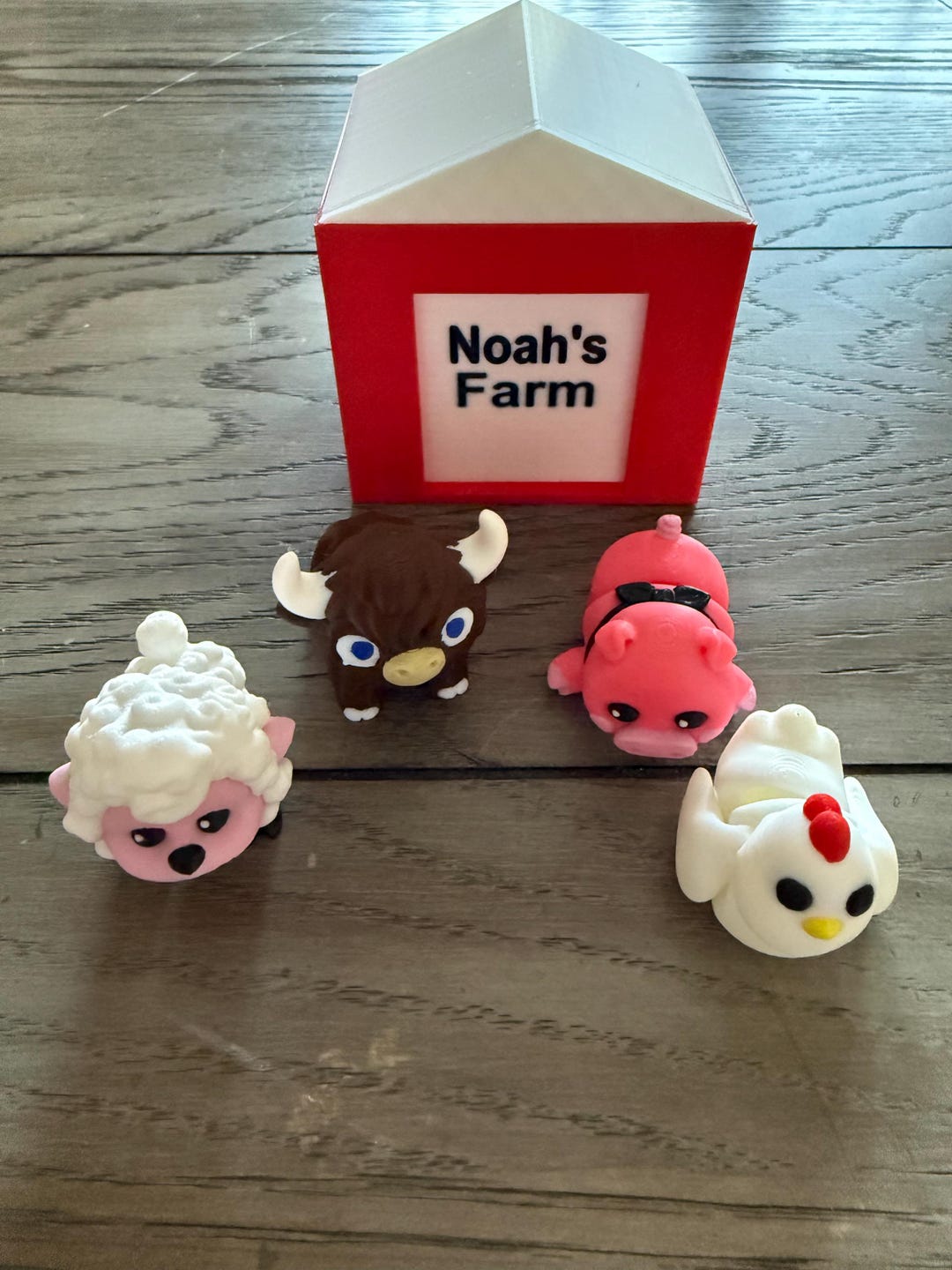 3D Printed Barn and Flexible Farm Animal Toys | Personalized With Name ...