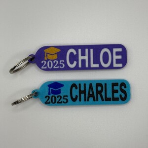 Personalized Class of 2025 Key Chain / Bag Tag / Key Ring - Etsy