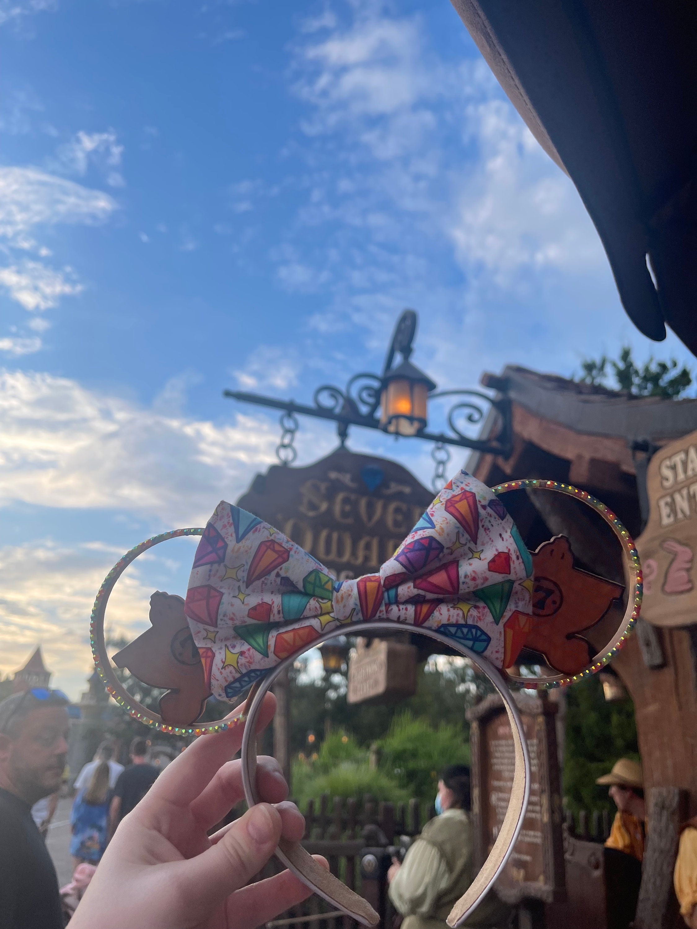 Rhinestone Mine Tain Park Mouse Ears, 3D 7 Dwarfs Mouse Ears, 7 Dwarfs ...