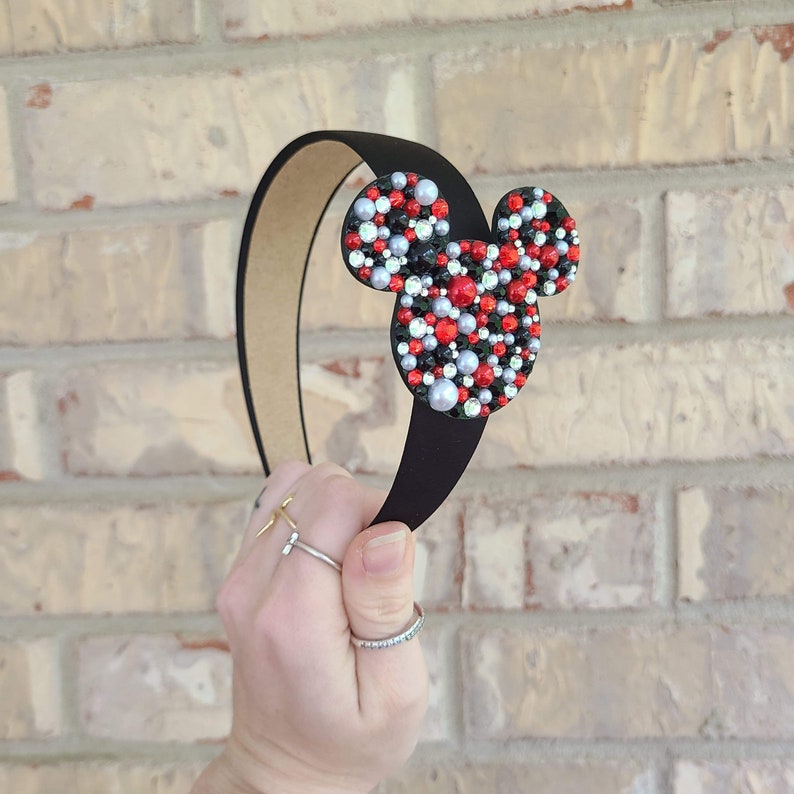 Rhinestone Mouse Side Style Headband, Bedazzled Mouse Side Headband ...